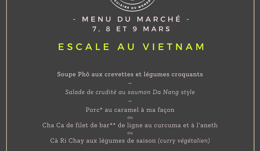 Un menu Vietnamien des plus savoureux et haut en couleur! Retrouvez moi ...